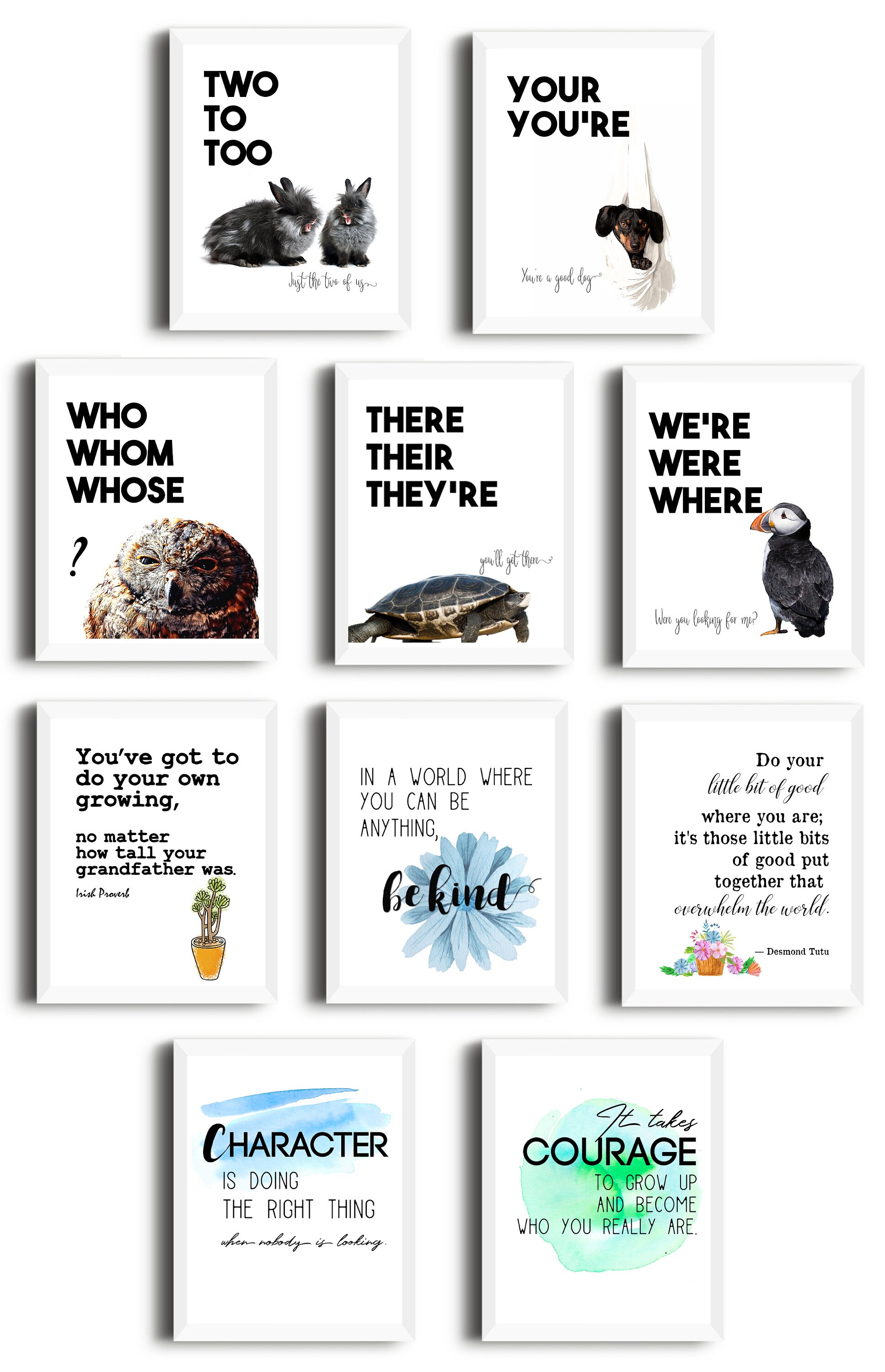 Classroom Decor Set of 10 Printables Inspirational Quotes - Etsy Canada