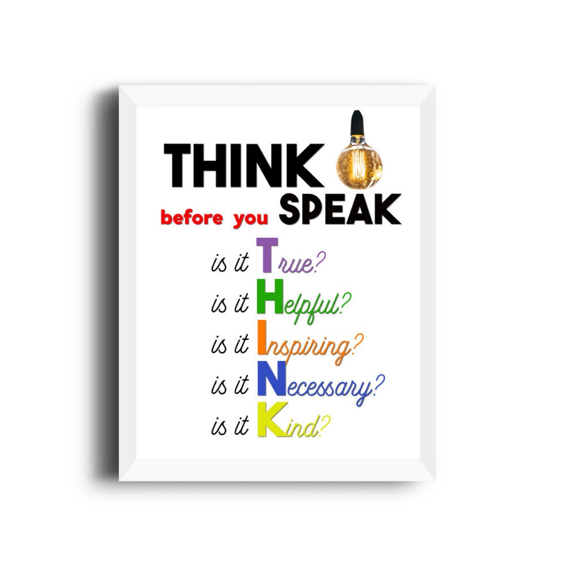 Think Before You Speak Classroom Decor Classroom Rules - Etsy Canada