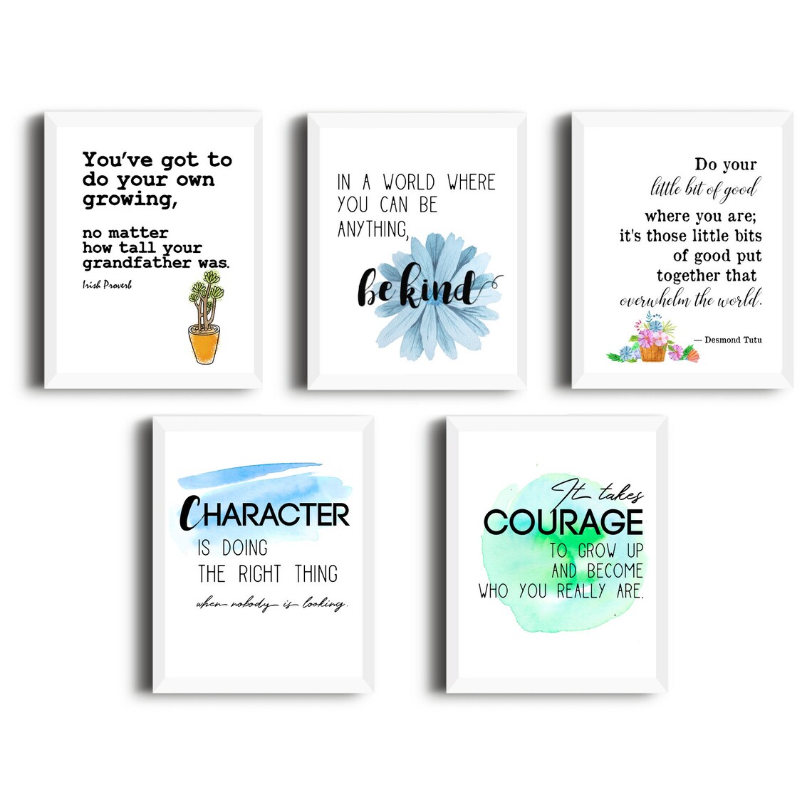 Classroom Decor Inspirational Quotes for Kids Set of 5 | Etsy