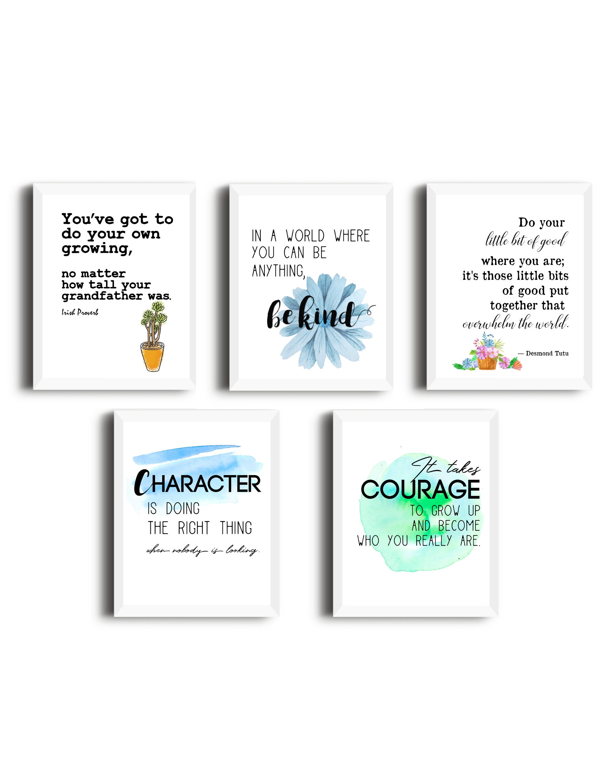 Classroom Decor Inspirational Quotes for Kids Set of 5 - Etsy