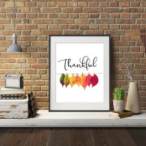 Thanksgiving Decor | Autumn Leaves | Thankful Printable | Thanksgiving ...