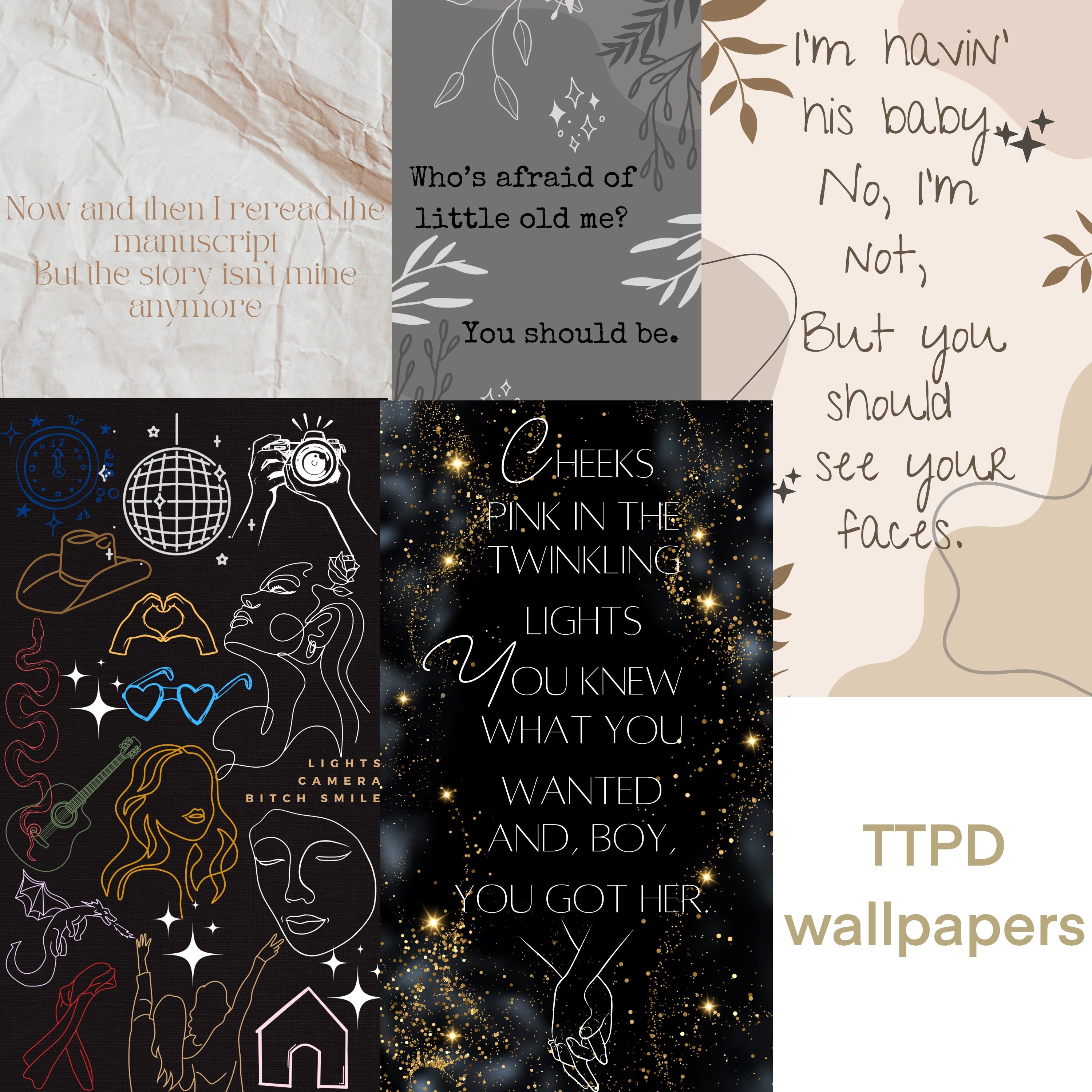 TTPD Lights Camera Smile Who's Afraid of Little Old Me so High School ...