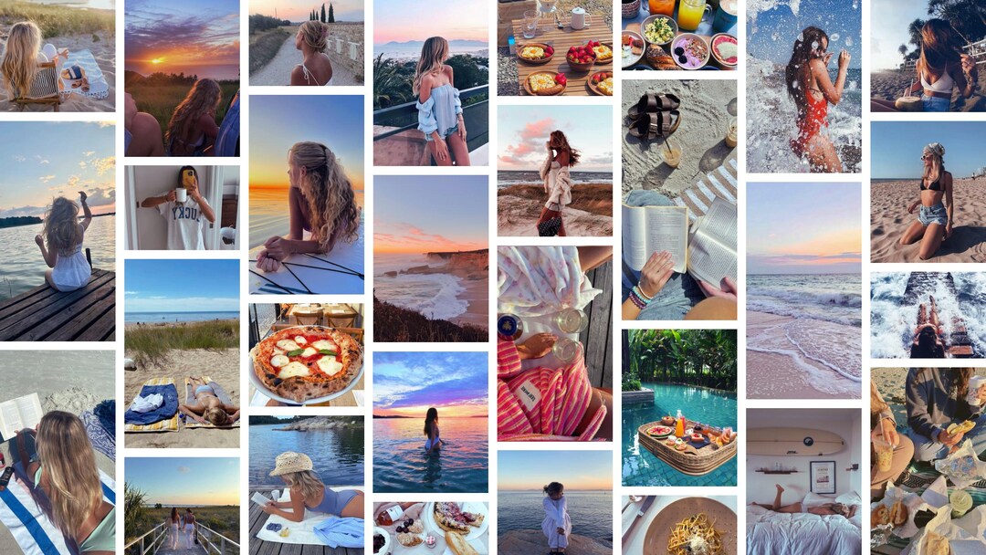 Adventurous Summer Vision Board Kit Photo Wall Art Collage Kit - Etsy