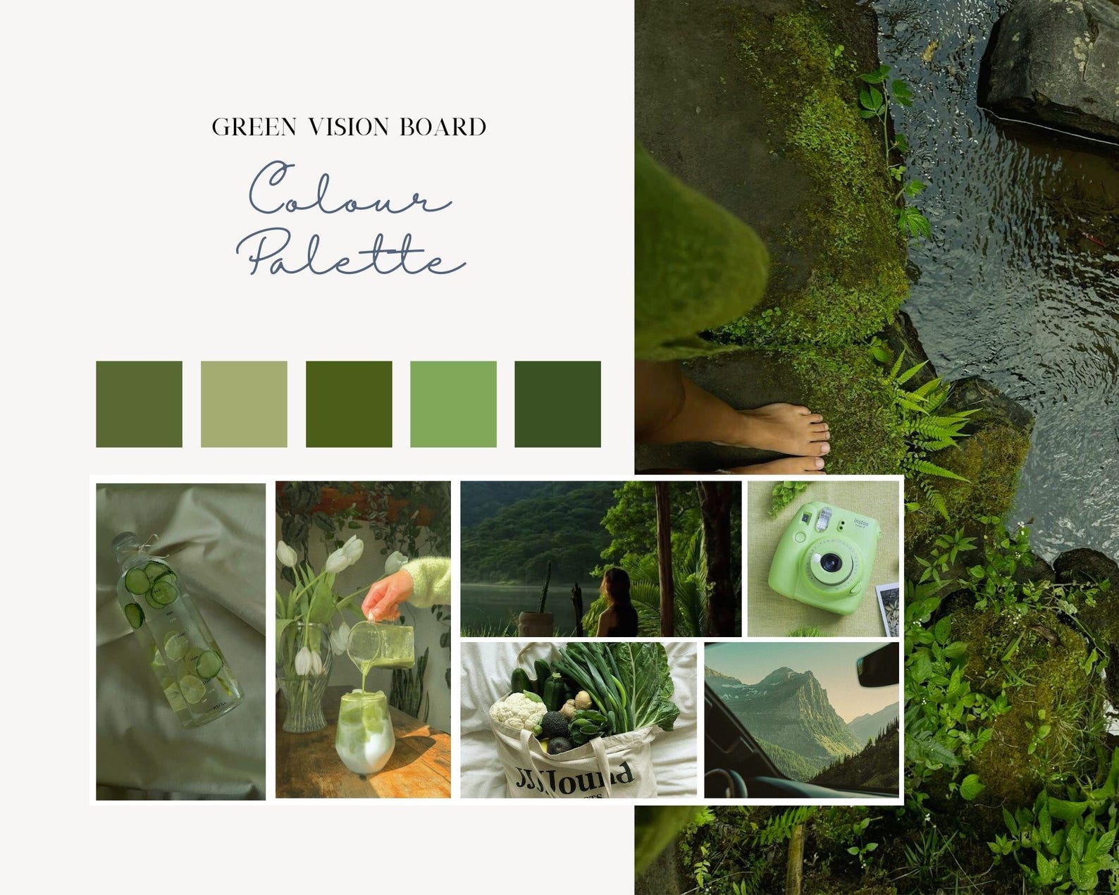 Green Vision Board Wall Art Photo Kit 2026 Planner - Etsy