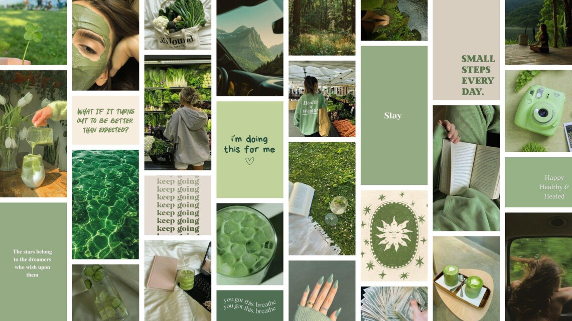 Green Vision Board Wall Art Photo Kit 2026 Planner - Etsy