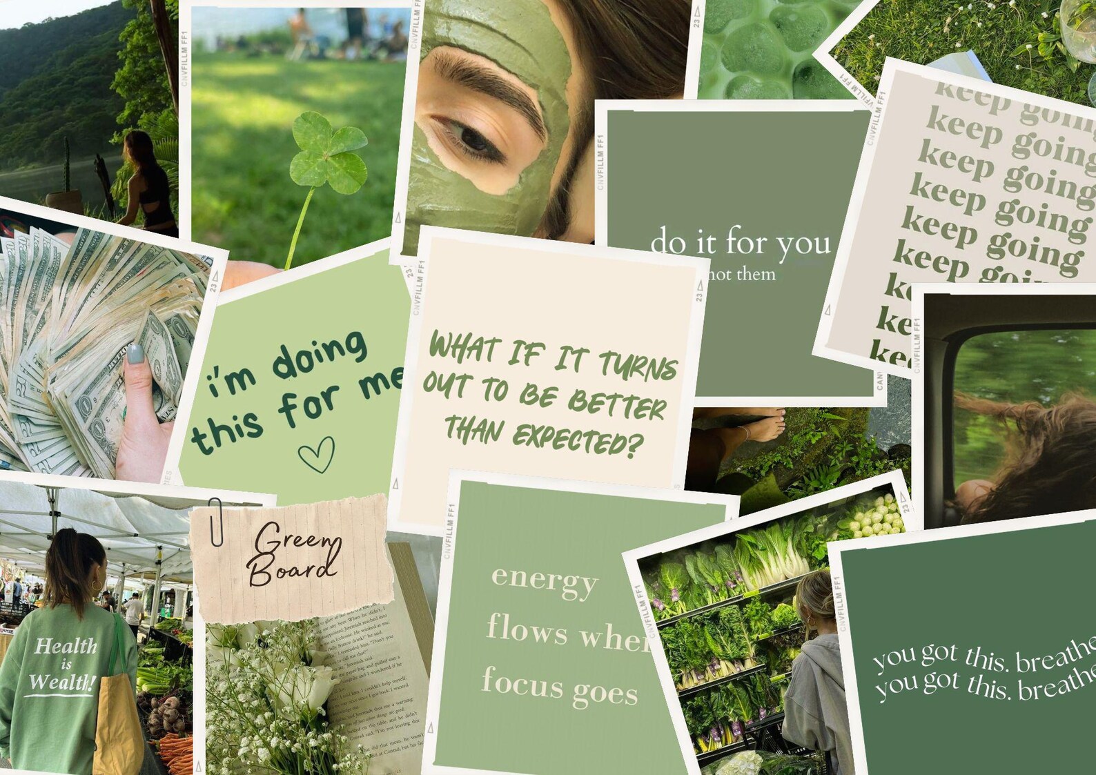 Green Vision Board Wall Art Photo Kit 2026 Planner - Etsy