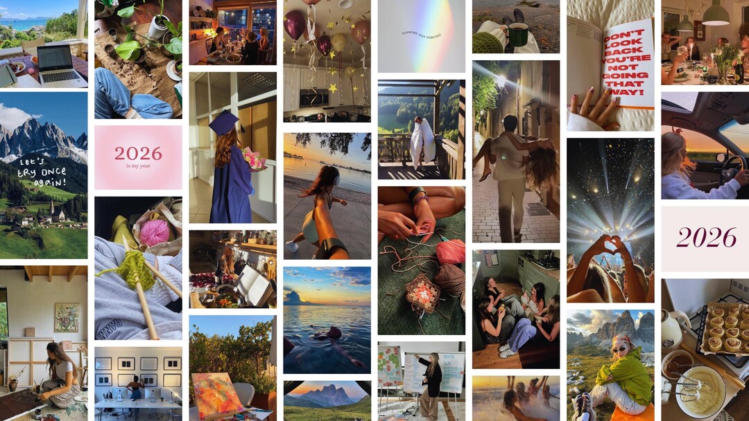 2026 Vision Board Planner New Year Mood Board - Etsy