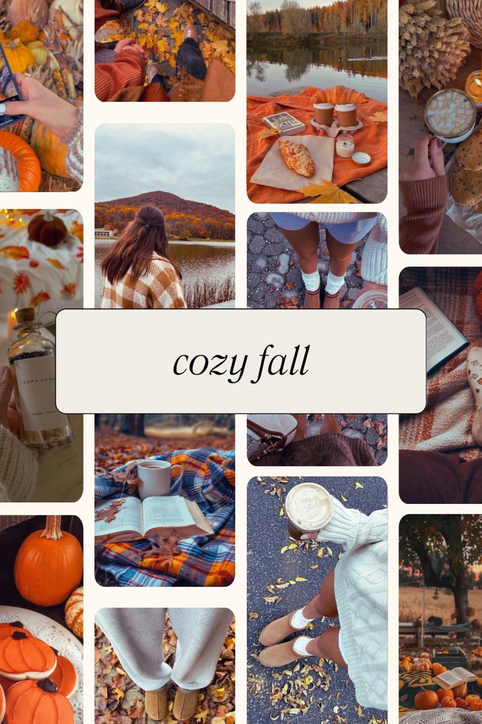 Cozy Fall Photo Collage Kit Digital Journal Kit - Etsy