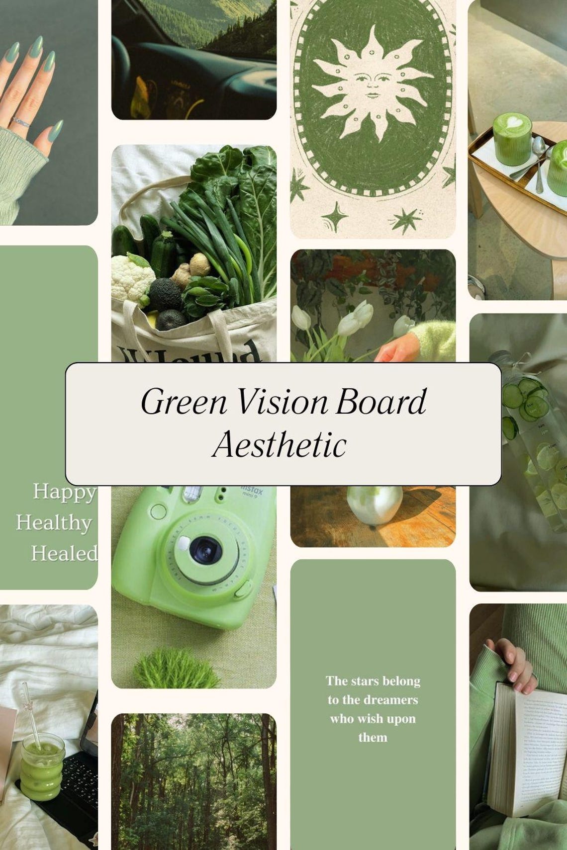 Green Vision Board Wall Art Photo Kit 2026 Planner - Etsy