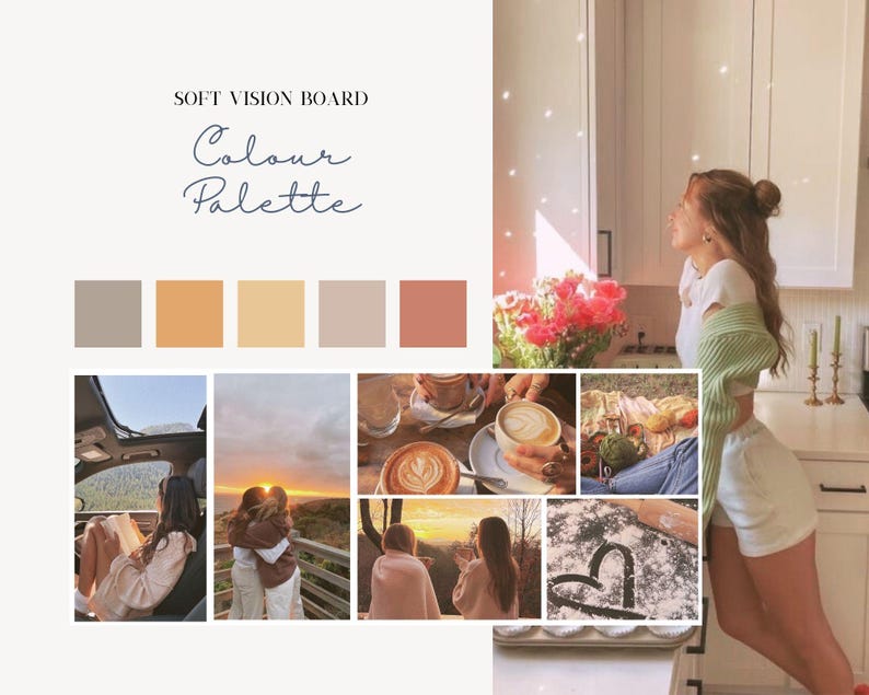 Soft Cozy Vision Board Wall Art Photo Kit 2026 Planner - Etsy