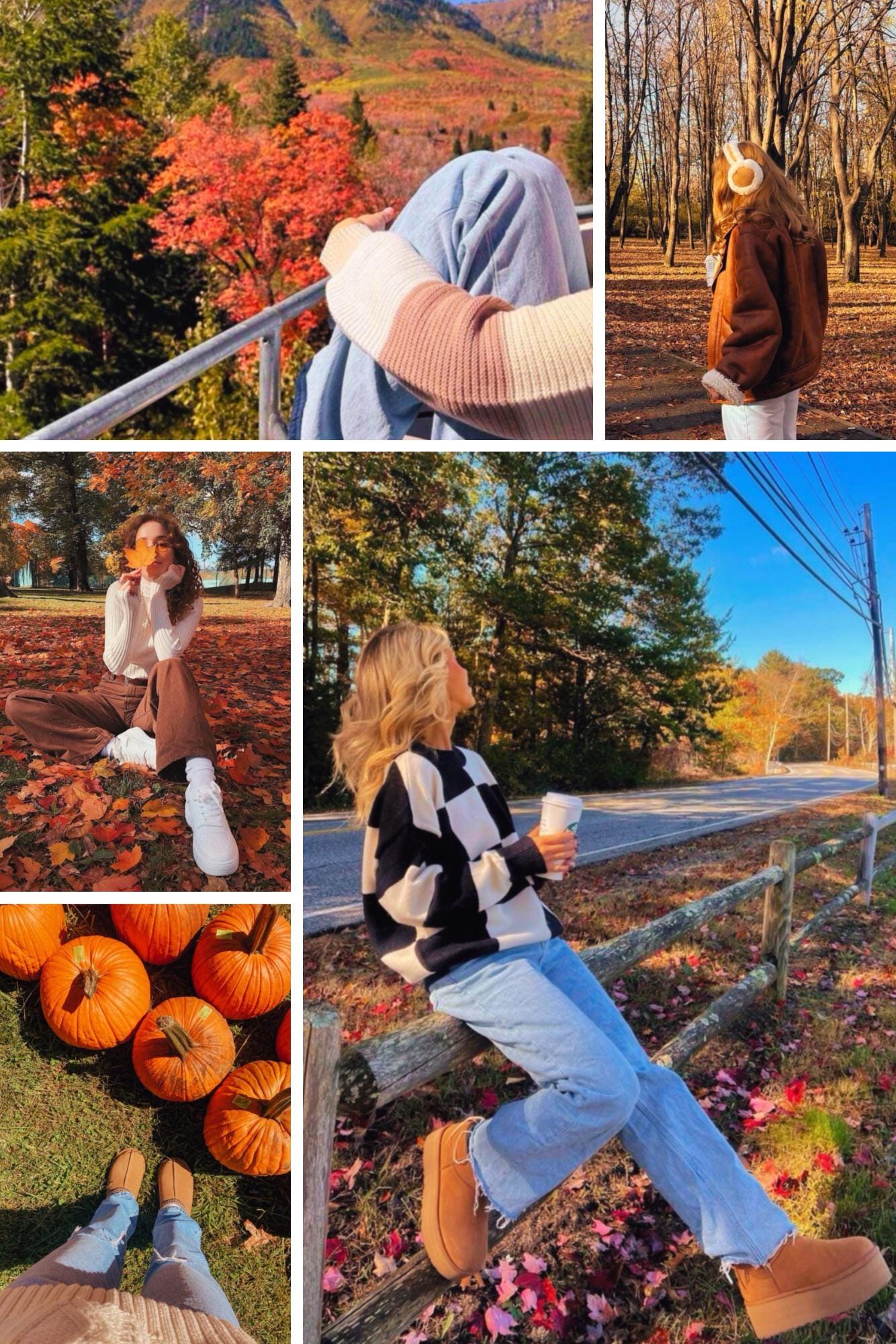 Sunny Fall Photo Wall Kit Digital Collage Journal Photos Aesthetic - Etsy