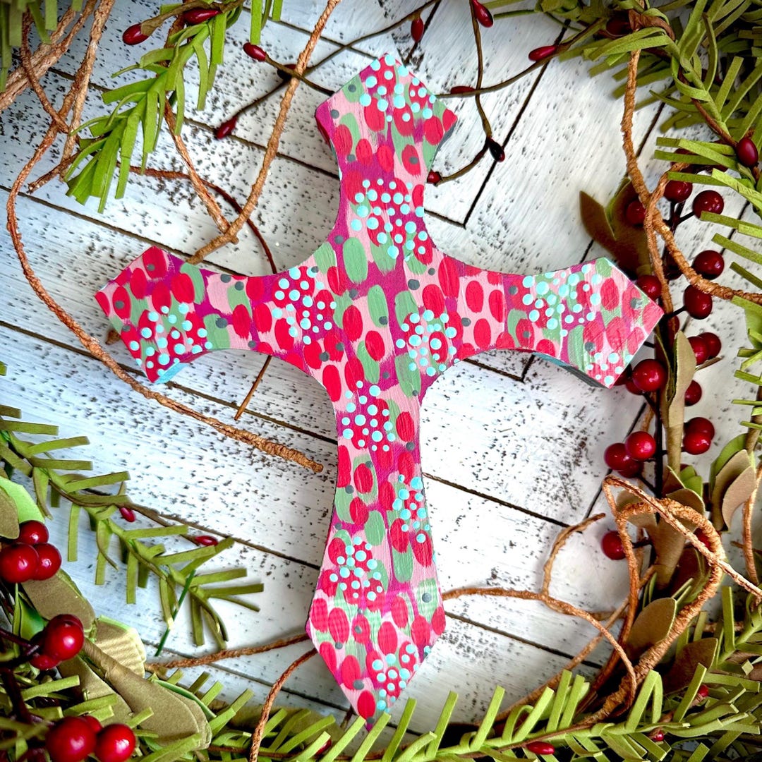 Hand Painted Cross - Etsy