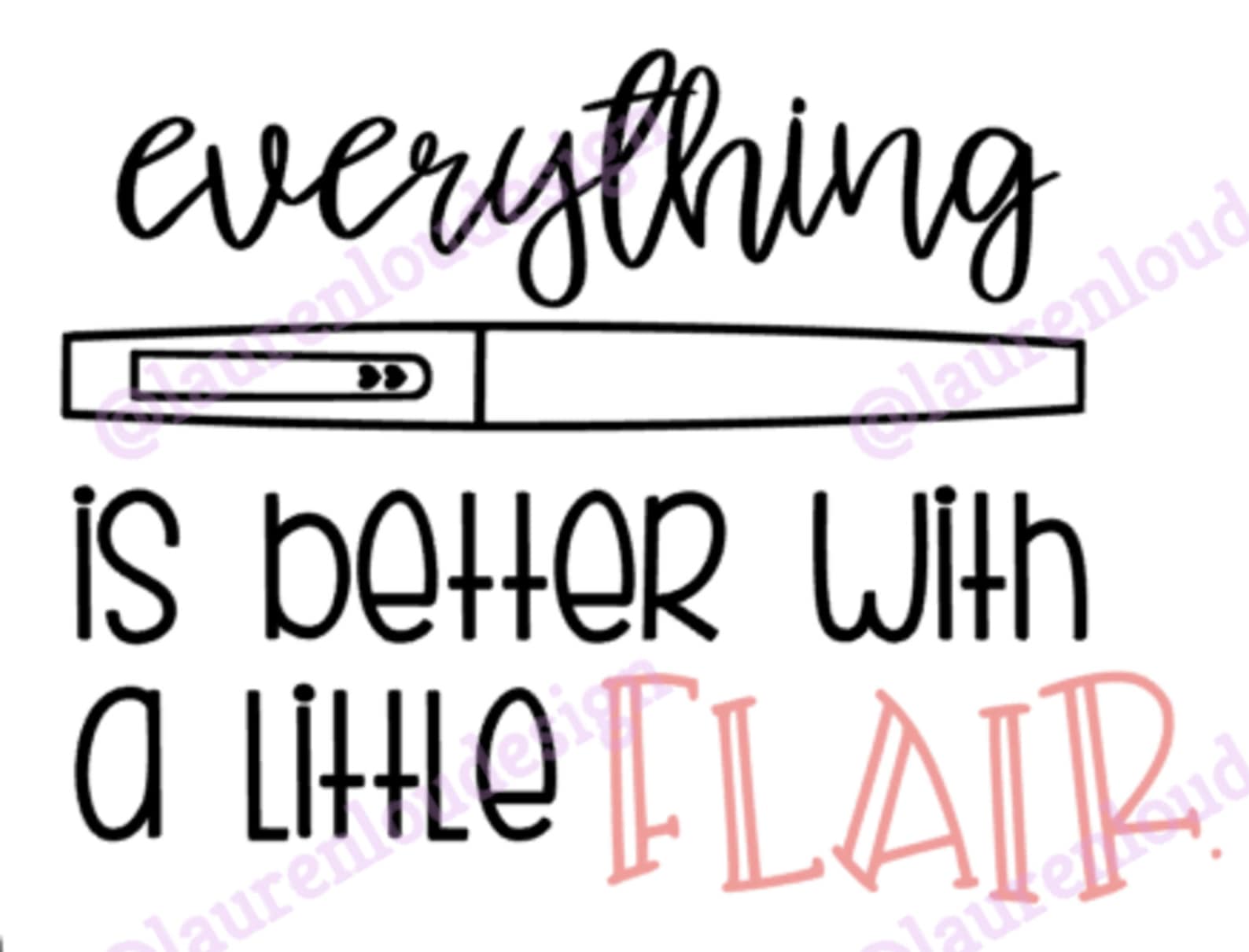 FLAIR PENS Sayings Teacher Gift Bag Appreciation Quote SVG Dxf - Etsy