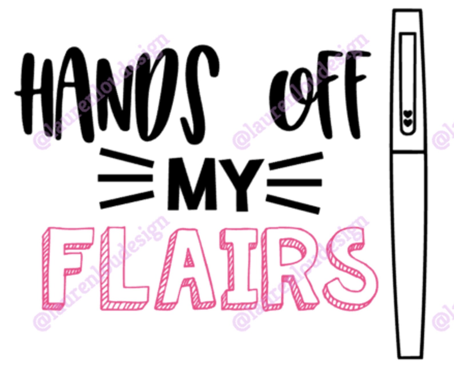 FLAIR PENS Sayings Teacher Gift Bag Appreciation Quote SVG Dxf - Etsy