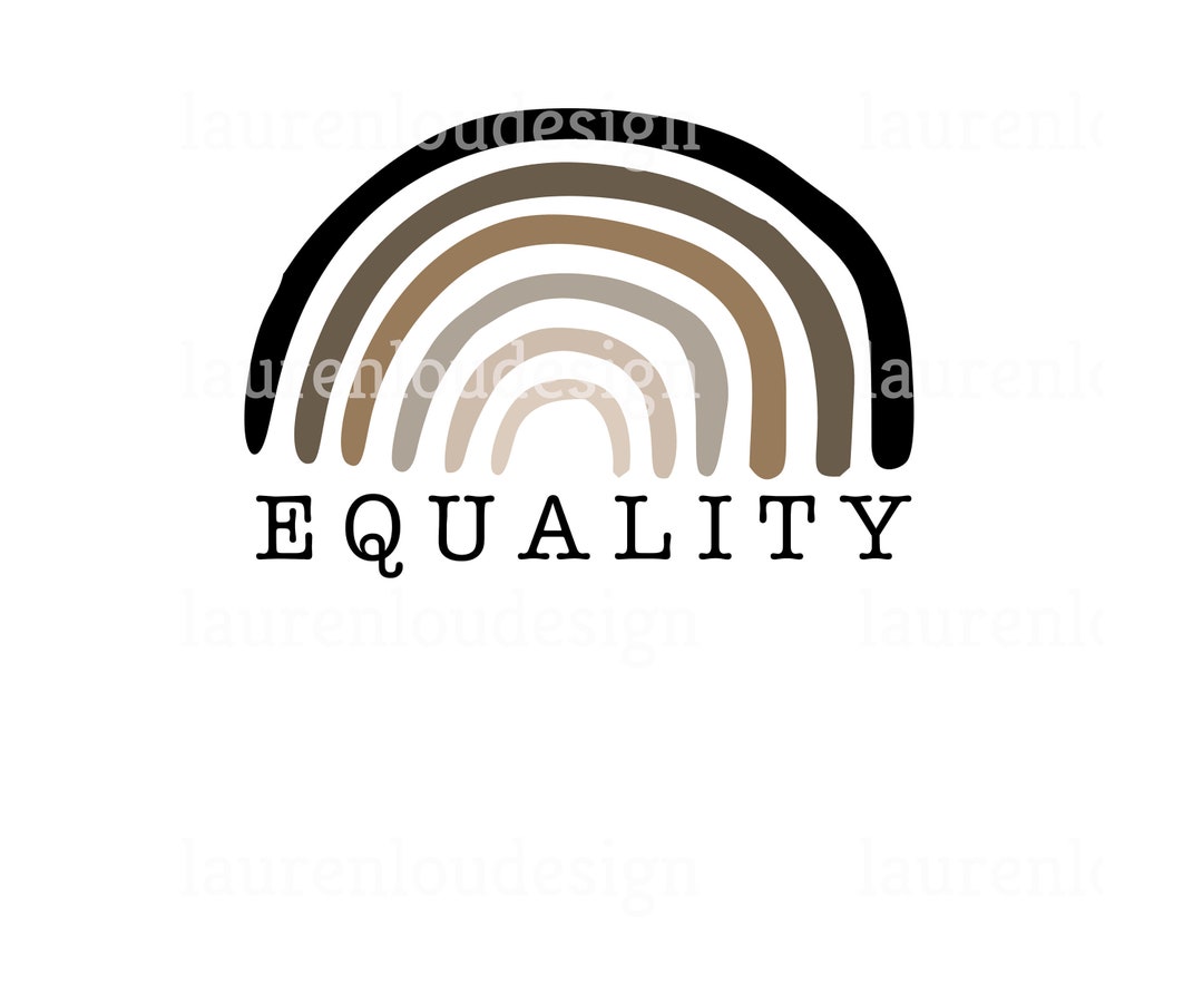 EQUALITY Skin Tone Rainbow Heart Be Kind Quote PNG SVG File Sublimation ...
