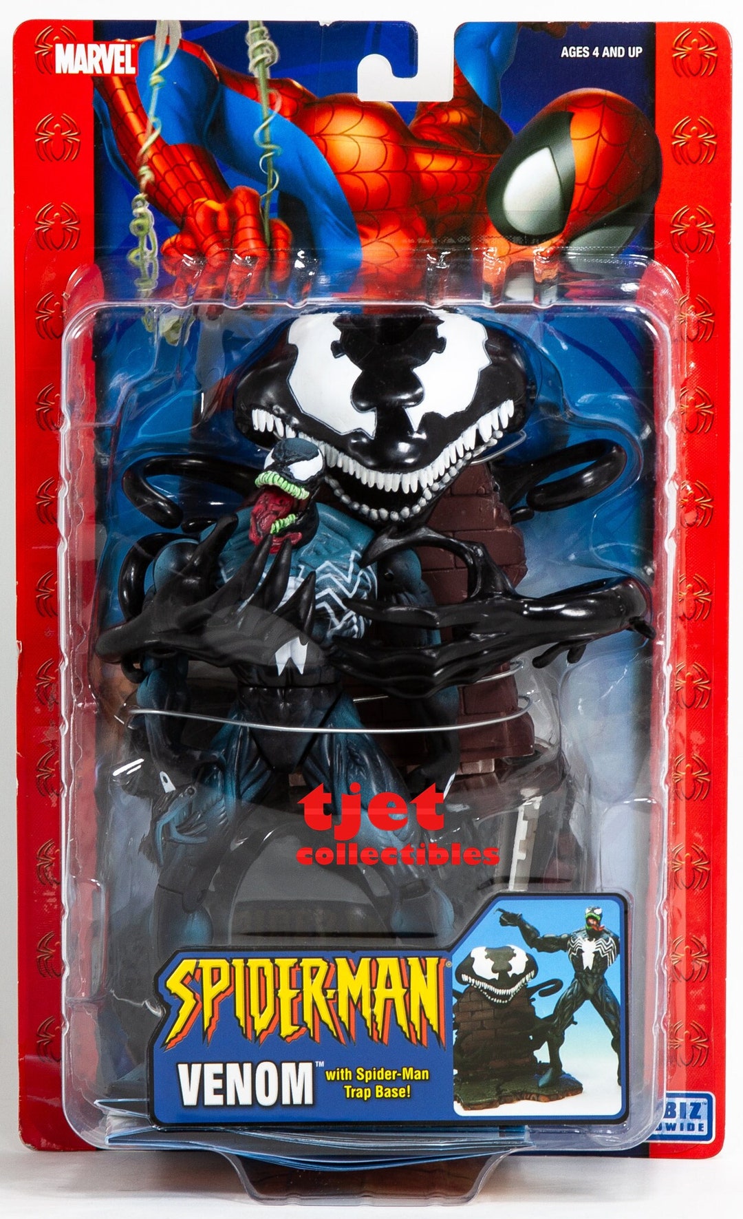 Marvel Spider-man Red-blue Series Trap Base Venom 6 Action Figure Toy ...