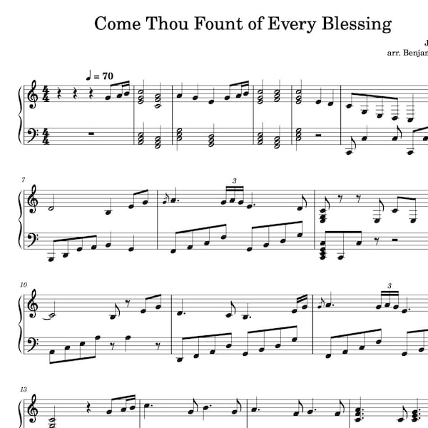 Come Thou Fount - Etsy