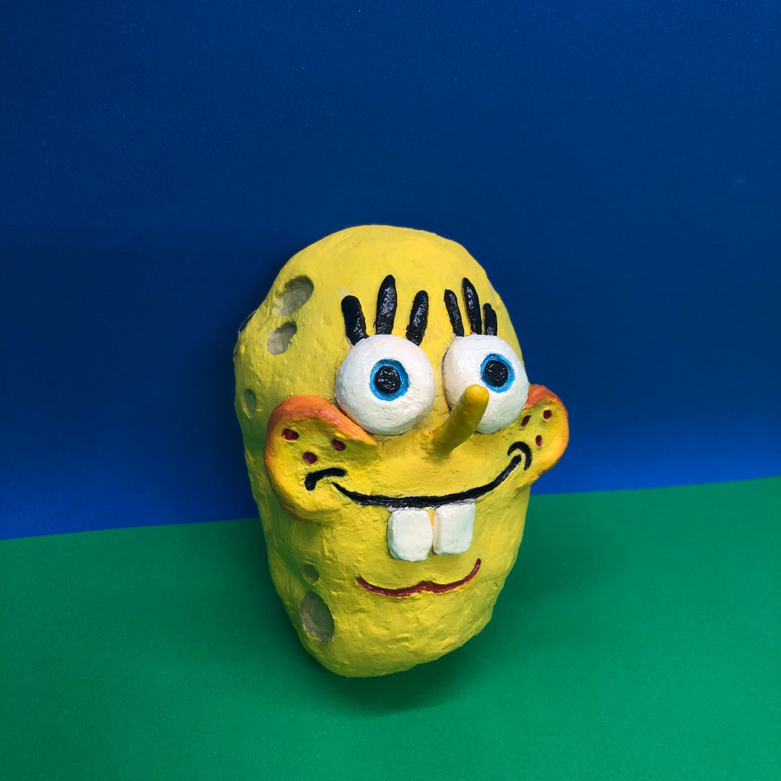 Spongebob Clay Face Wall Art Hanging Sculpture HANDY - Etsy France