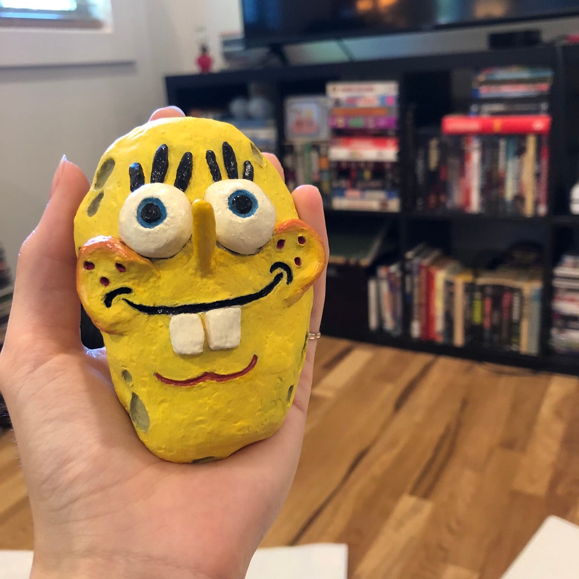 Spongebob Clay Face Wall Art Hanging Sculpture HANDY - Etsy France