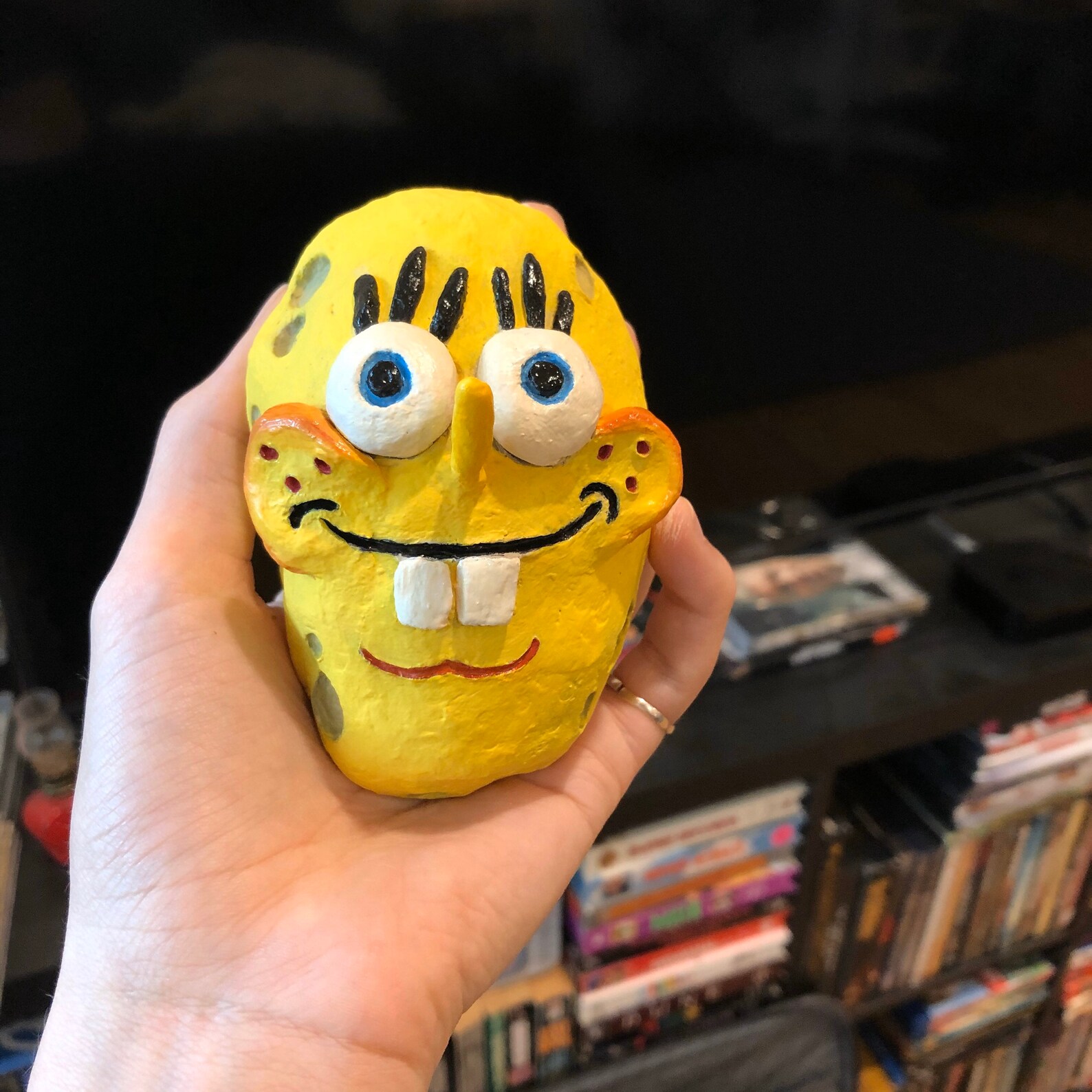 Spongebob Clay Face Wall Art Hanging Sculpture HANDY - Etsy France