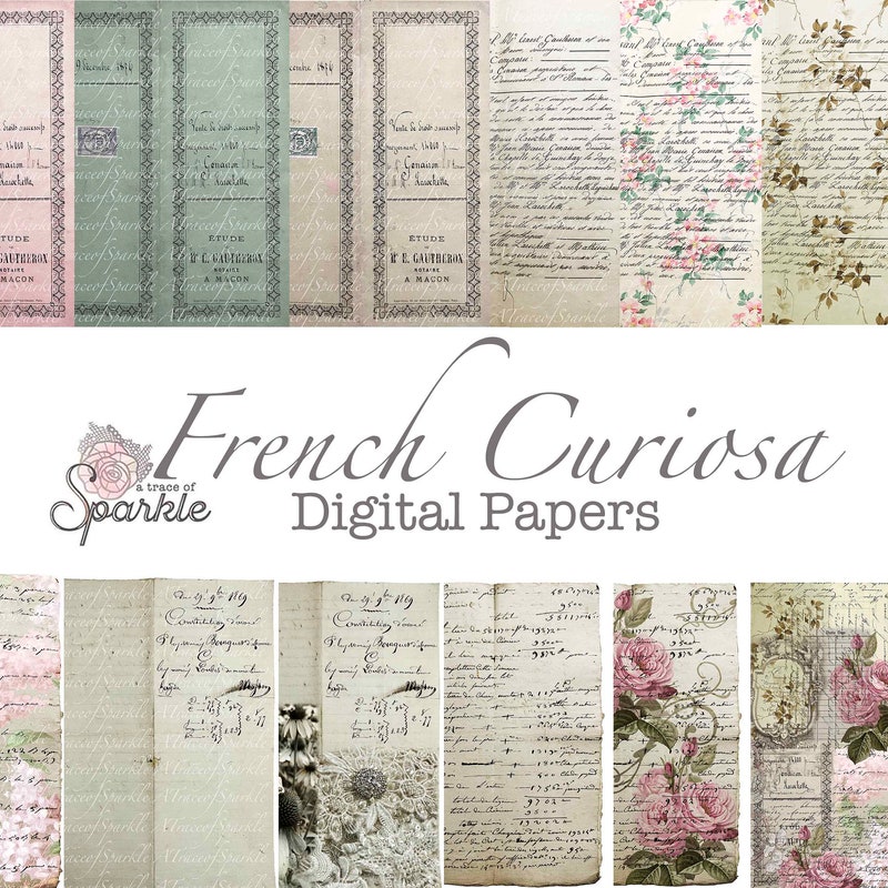 French Script Paper - Etsy