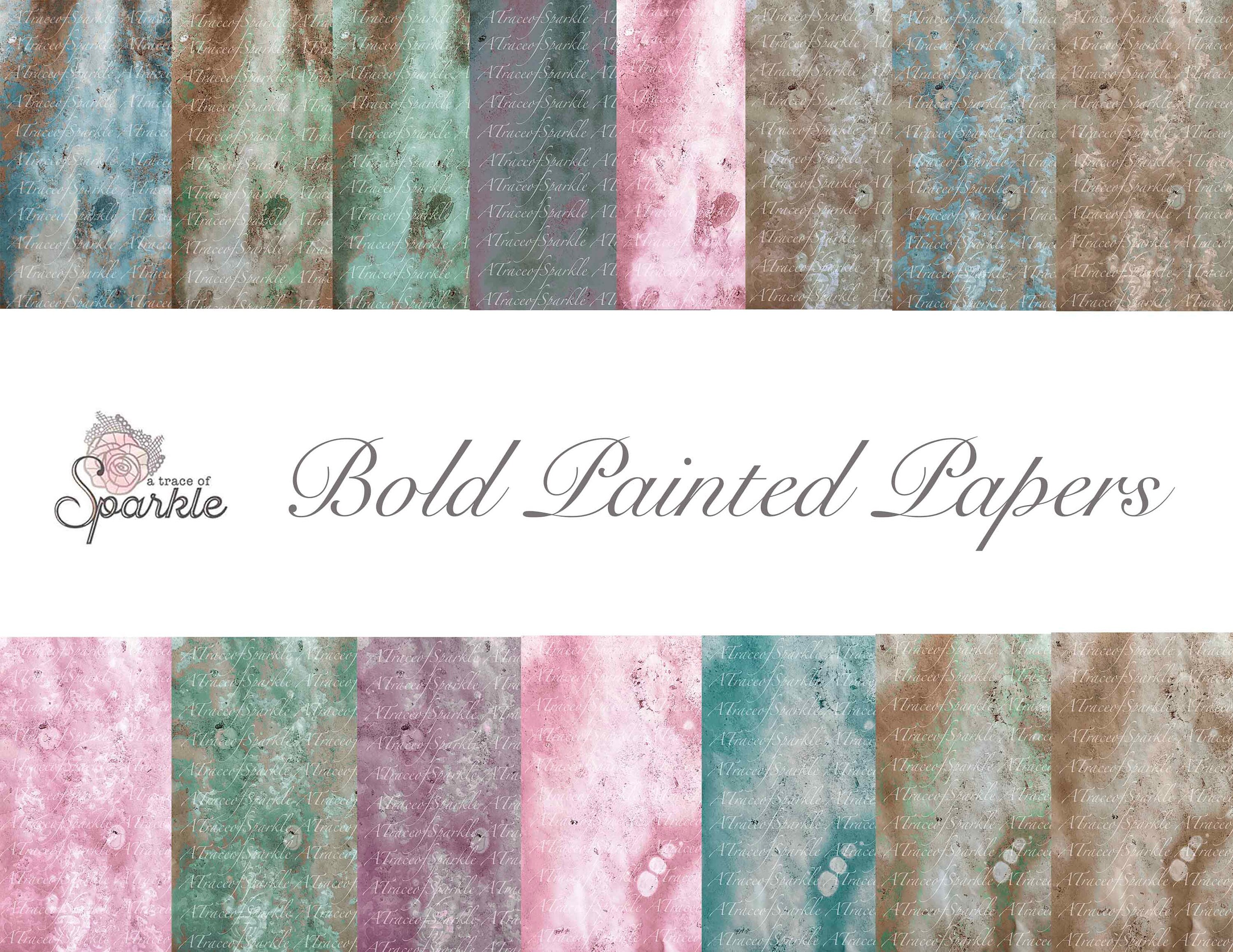 Bold Painted Papers Digital / Printable - Etsy