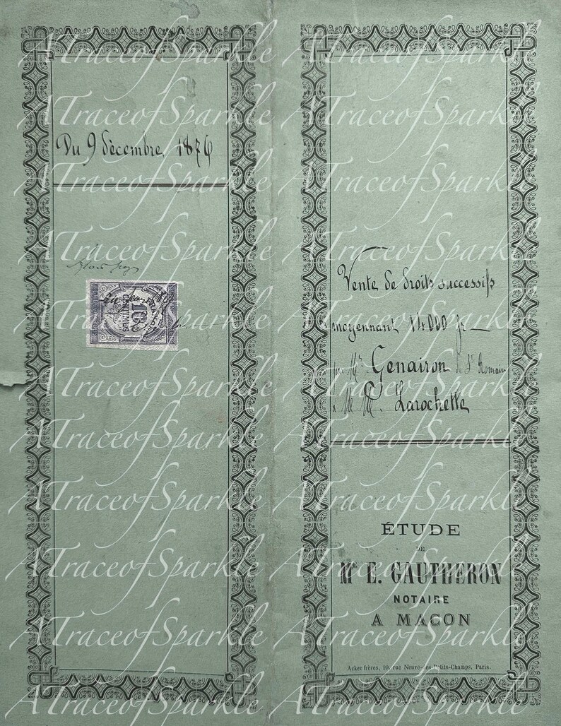 French Curiosa Papers Digital / Printable Tall Skinny Journal - Etsy UK
