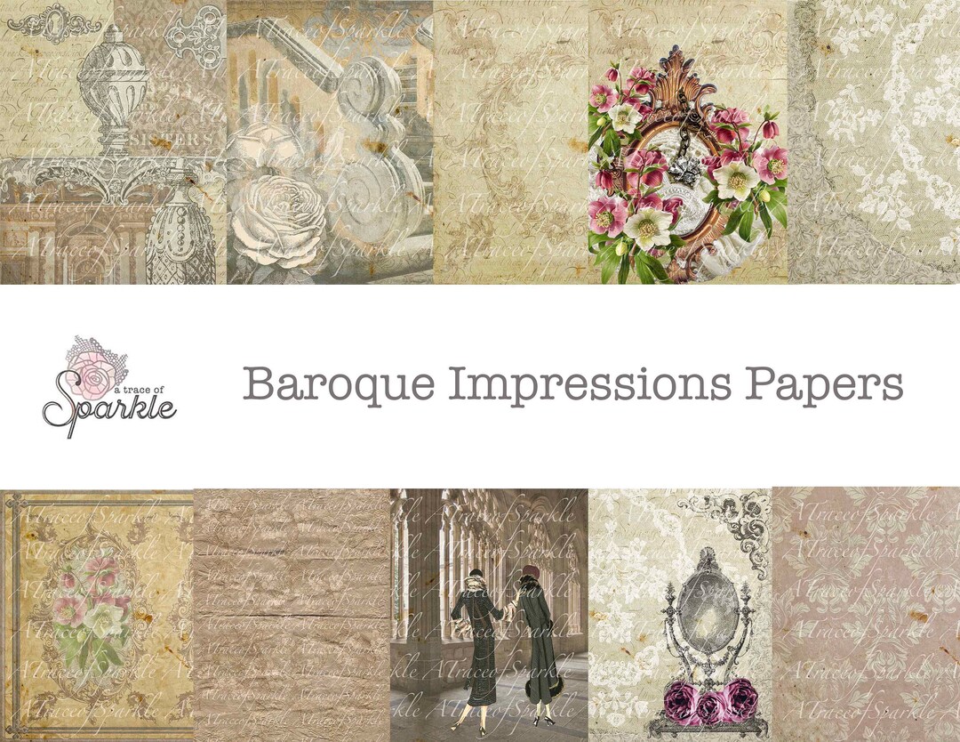 Baroque Impressions Papers Digital / Printable - Etsy