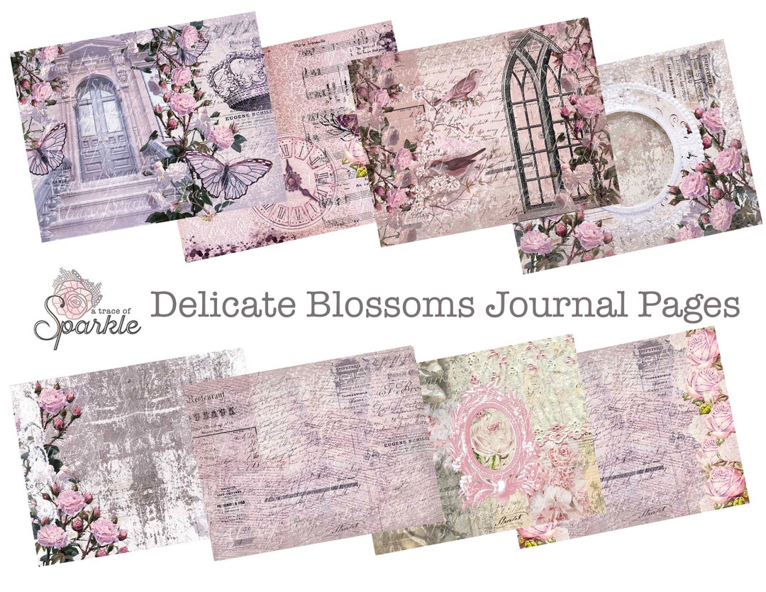 Delicate Blossoms Journal Pages Digital / Printable - Etsy