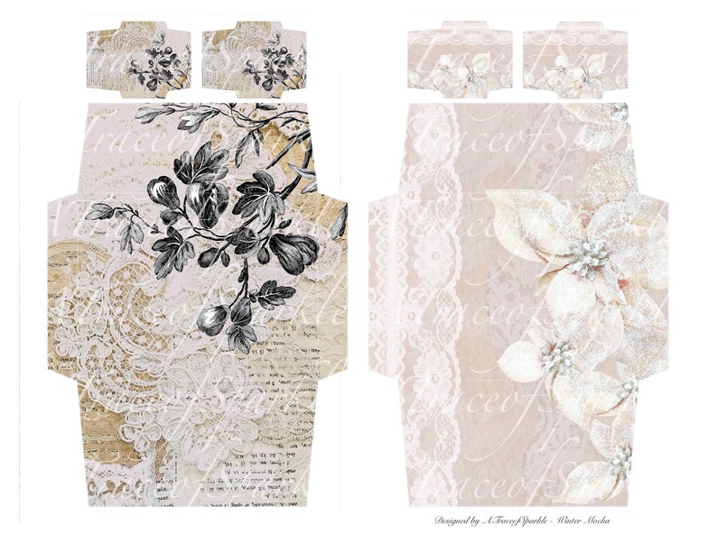 Winter Mocha Ephemera Digital / Printable - Etsy