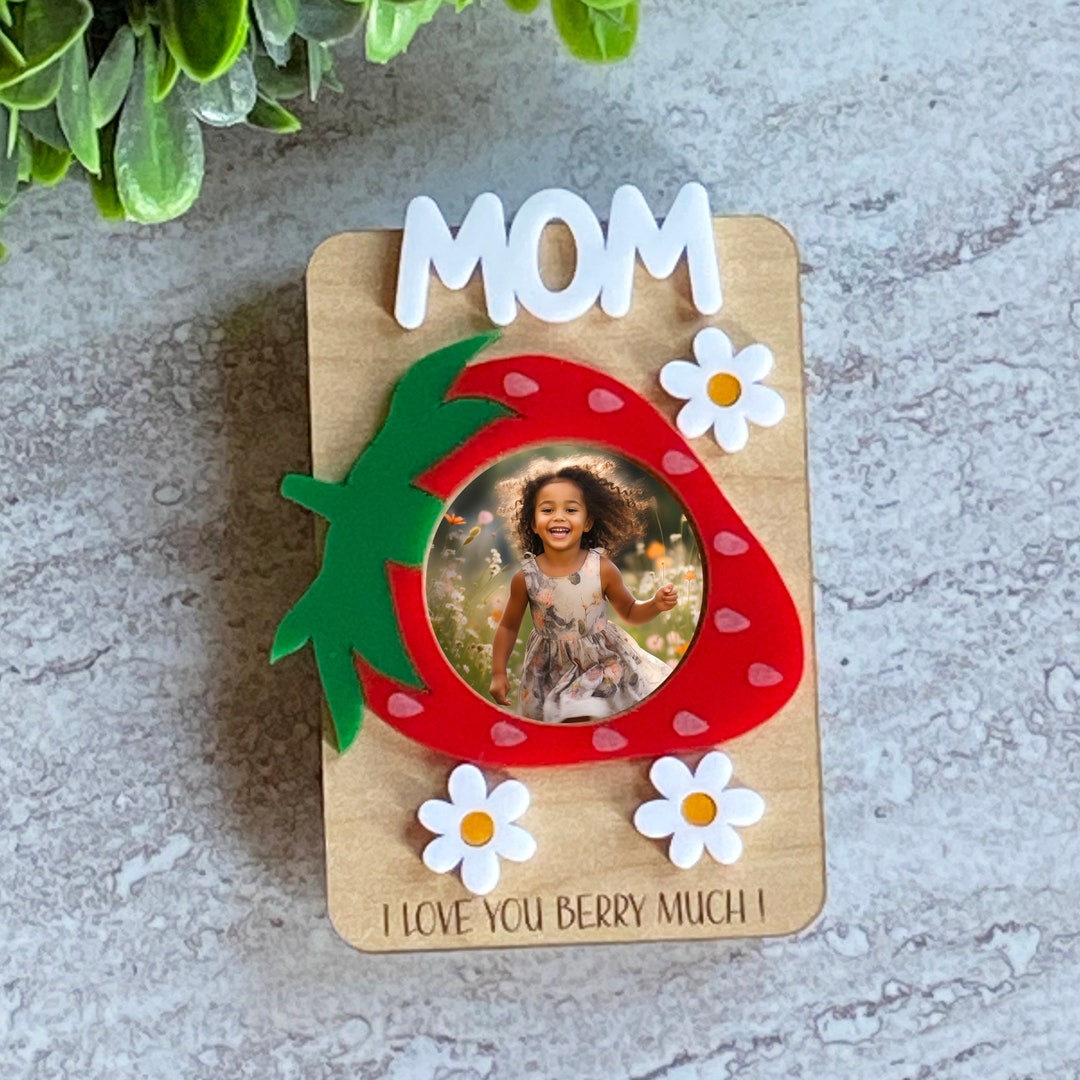 Custom Mom Fridge Magnet, Photo Frame Magnet, Grandma, Nana, Mama ...
