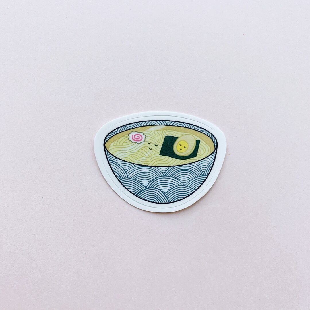 Ramen Bowl Sticker Vinyl Sticker Laptop Sticker Water - Etsy