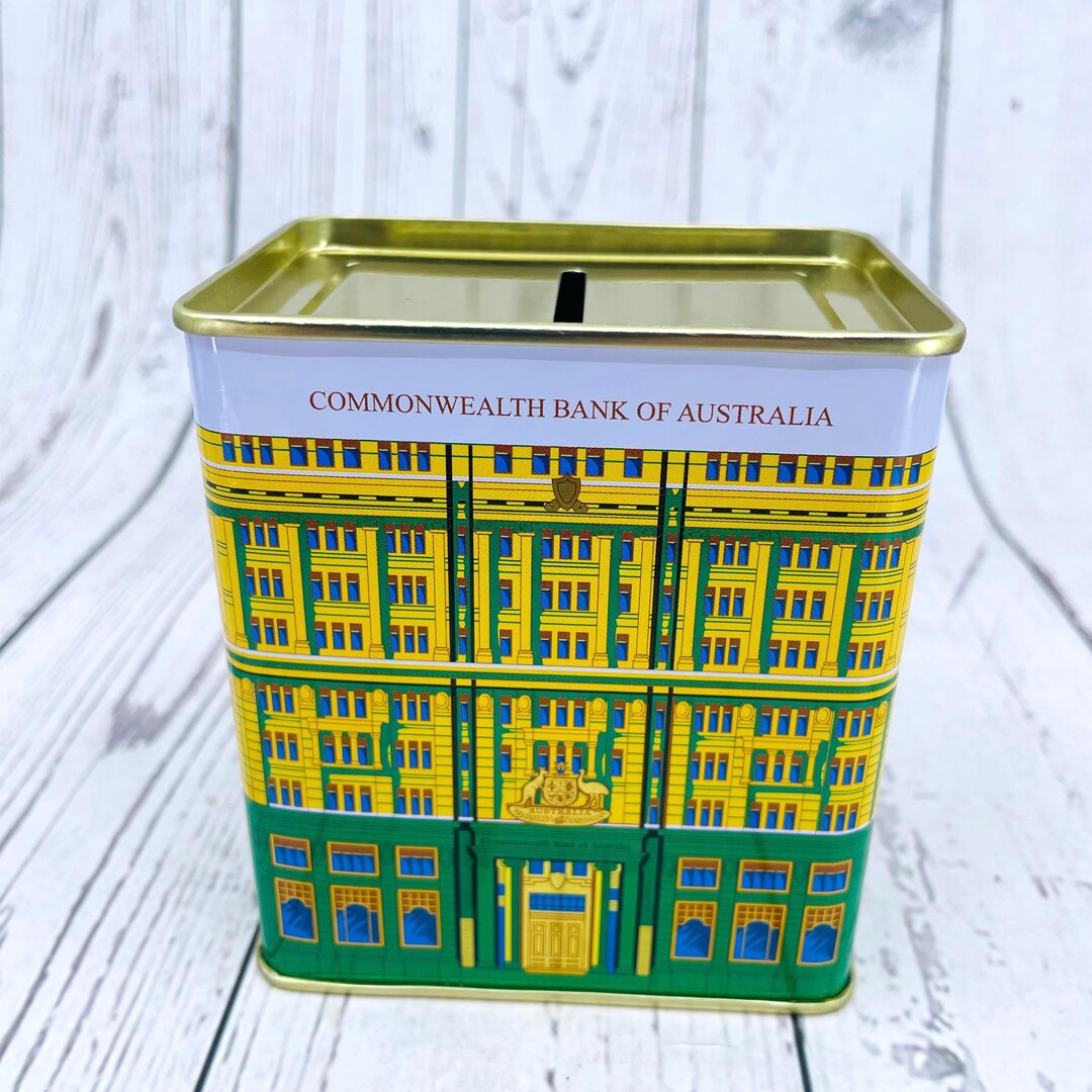 Commonwealth Bank Tin Money Box Vintage FREE SHIPPING - Etsy