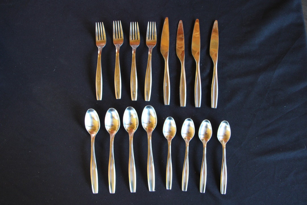 Gourmet Settings GS BEAM Stainless Steel Flatware 16 Piece Lot in Very ...