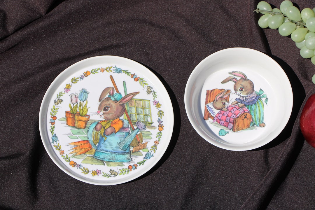Late 1970's Early 1980's Si Lite / Oneida Deluxe PETER RABBIT / COTTONTAIL Children's Dishes ...