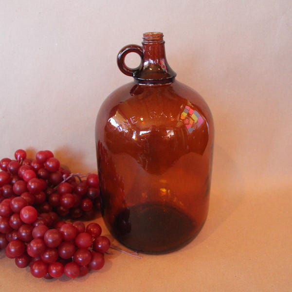 Amber Glass Jug - Etsy