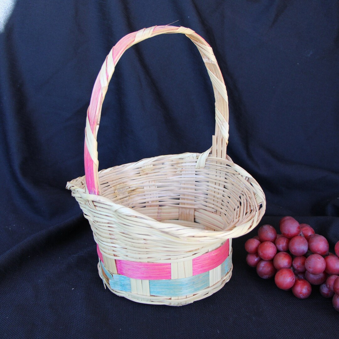 1950's - 1960's Vintage - Mexican Easter Basket - Small Medium - Bonnet ...