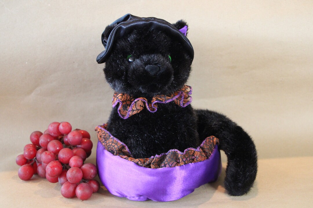 Vintage DAN DEE Halloween ANIMATED Black Scary Cat Shrieks and Head ...