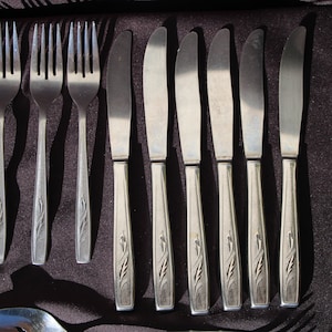 1960's 1970's Vintage Oneida AUTUMN MEMORY, Lot of 21 Pieces, Stainless ...