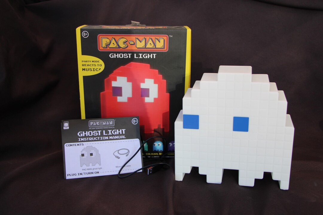 Vintage Paladone Pac Man Ghost Light: Multi-colored USB Lamp - With Box ...