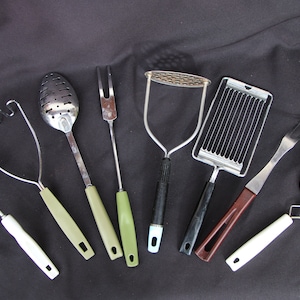 1960's 1970's Vintage Kitchen Utensils Plastic Handles Ekco Chief ...