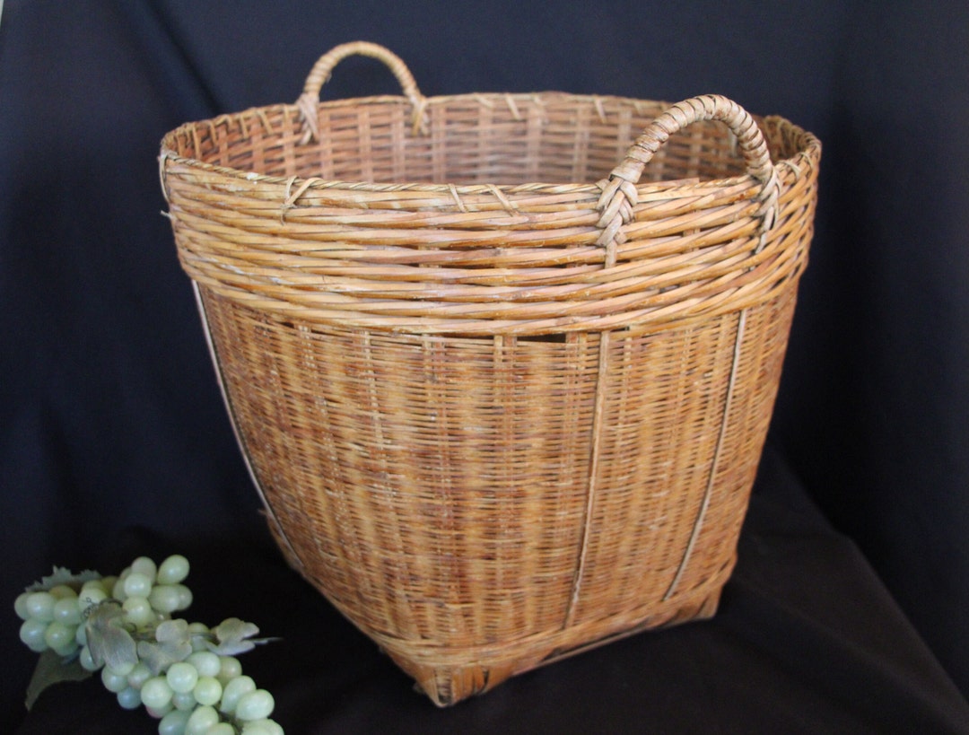 1960's - 1970's Vintage - BASKET - Large Catchall Basket - Square ...