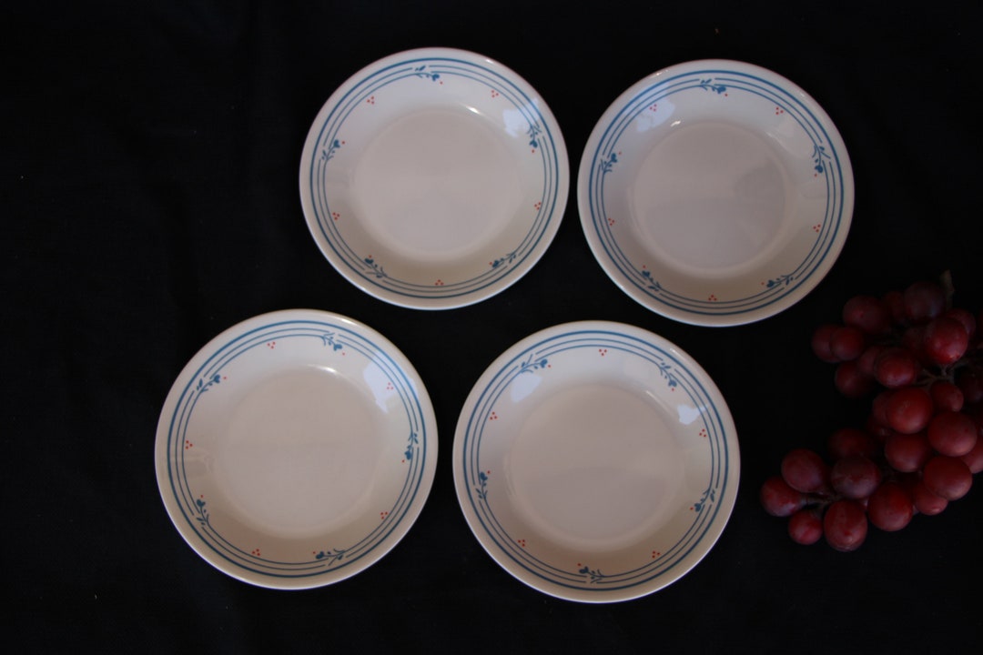 1980's Vintage - Corelle - COUNTRY VIOLETS - Four ( 4 ) Bread and ...
