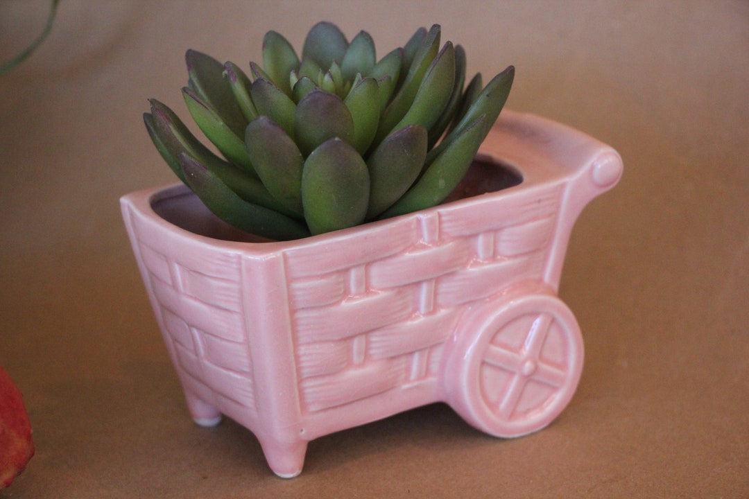 1940's - 1960's Vintage - INARCO - Made in Japan - PINK Cart - Ceramic ...