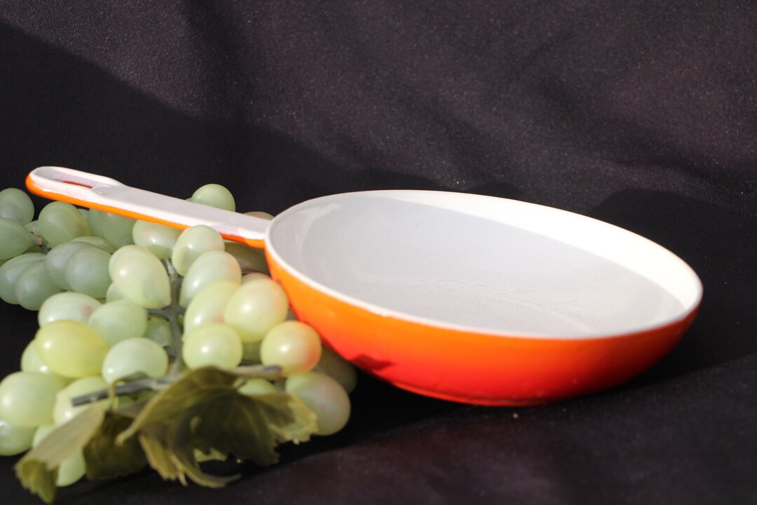 1950's - 1960's Vintage - Descoware - Orange - Small Skillet - 6 3/4 ...