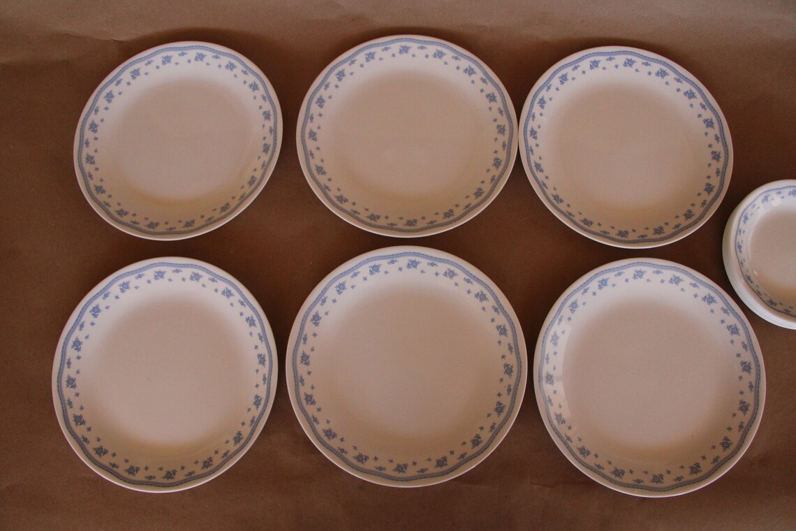 1982 Vintage Corelle by Corning MORNING BLUE 12 Piece - Etsy