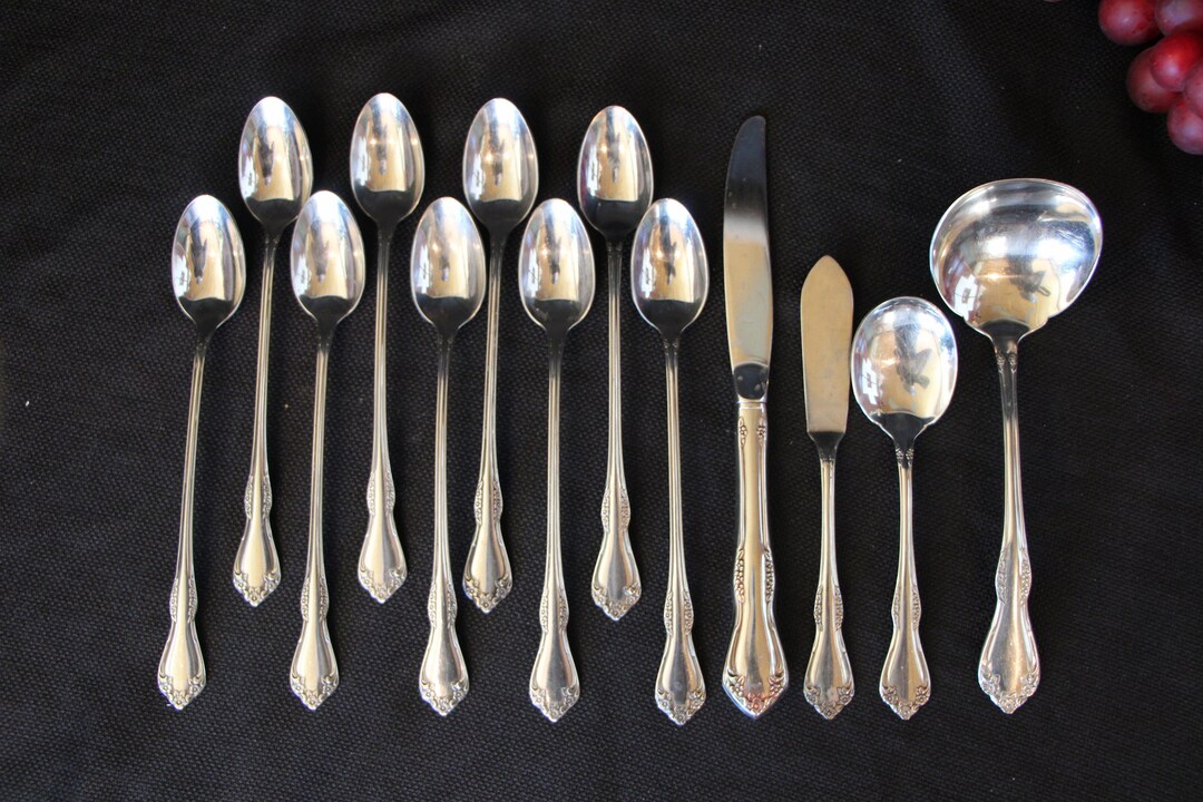 1970's Vintage Oneida / Wm Rogers Stainless Flatware MANSFIELD amadeus ...