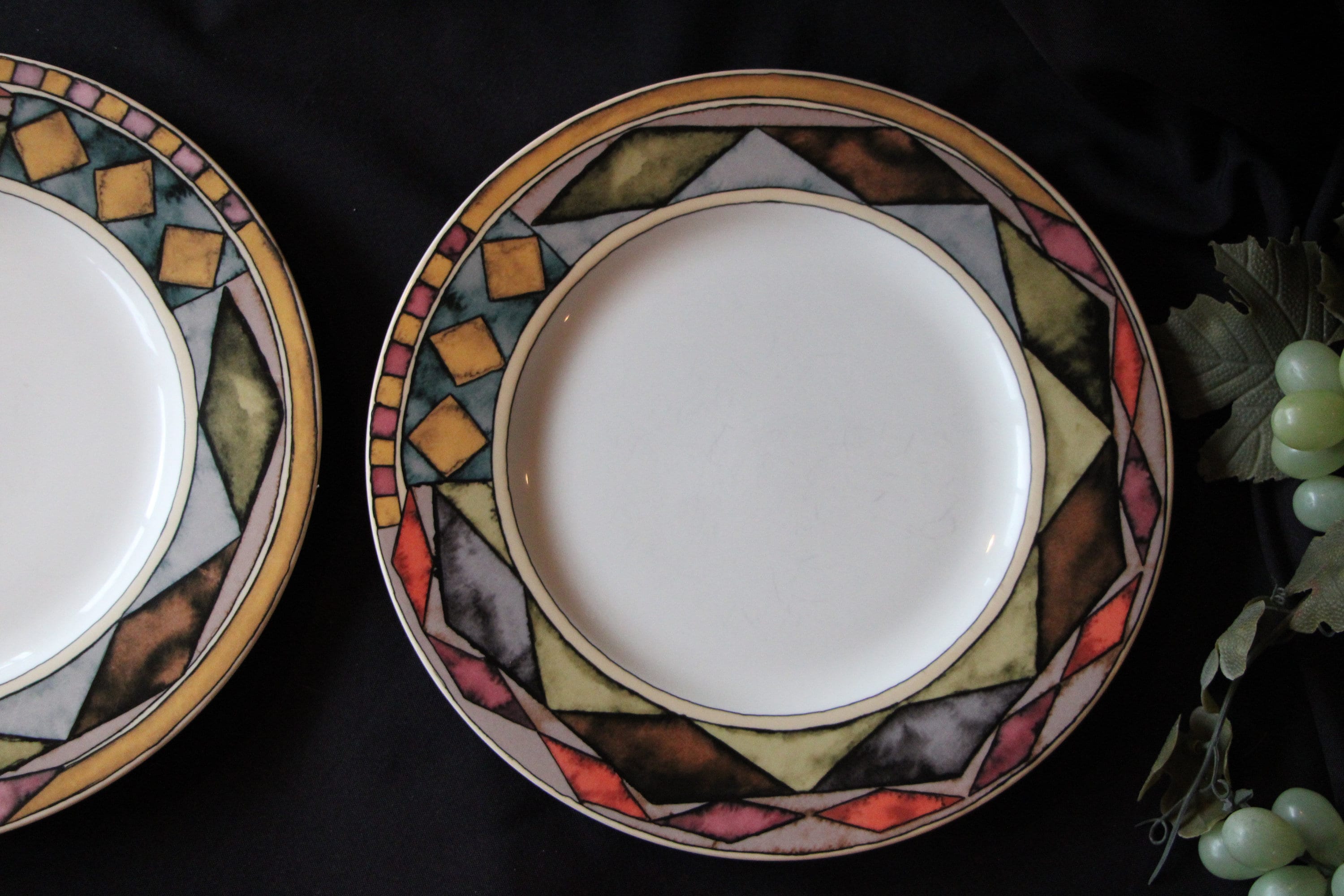 1995 2004 Vintage Sasaki PALAZZO Pair of Dinner Plates - Etsy