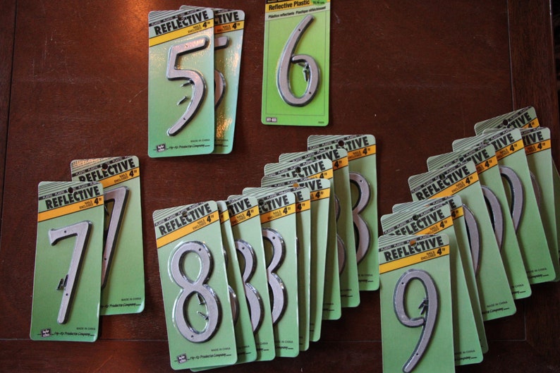 Vintage HY-KO House Numbers: Reflective, Aluminum or 3D Plastic - Etsy