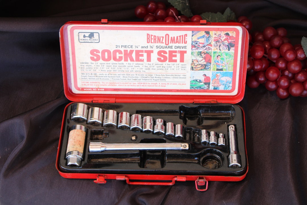 1970's Vintage - BENZOMATIC Socket Set - 1/4 & 3/8" Square Drive ...